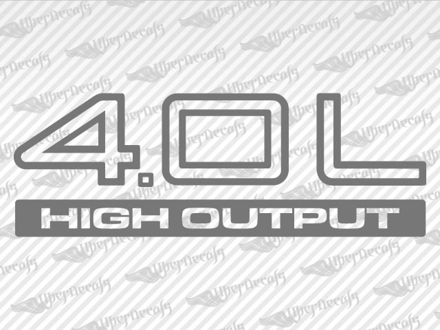 Jeep 4.0L HIGH OUTPUT Decal stickers Jeep 4.0L HIGH OUTPUT Decal stickers